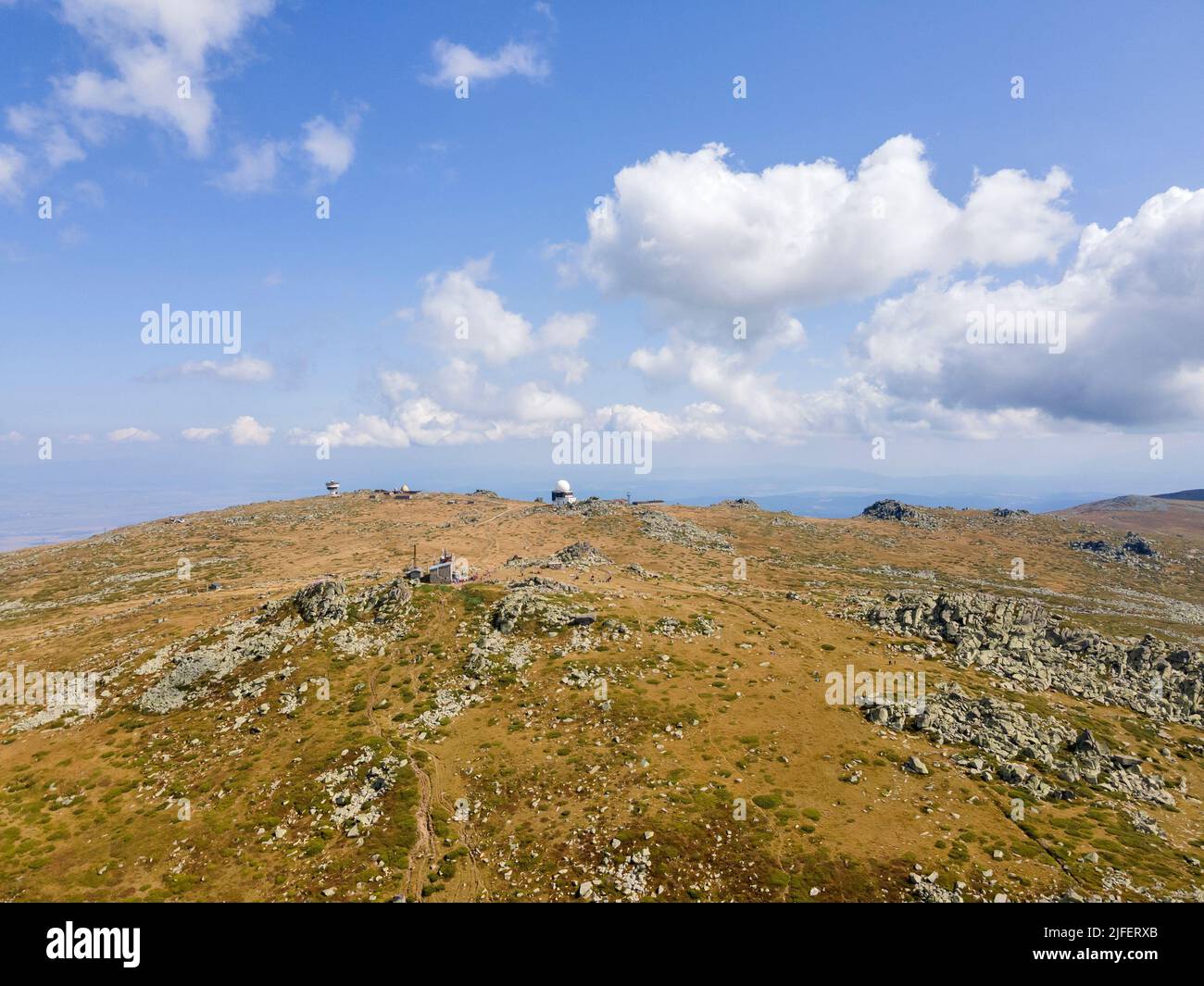Aerial view of of Vitosha Mountain near Cherni Vrah Peak, Sofia City ...