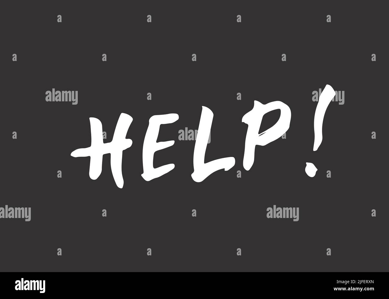 Help lettering sign, Motivational message, calligraphic text. Vector ...