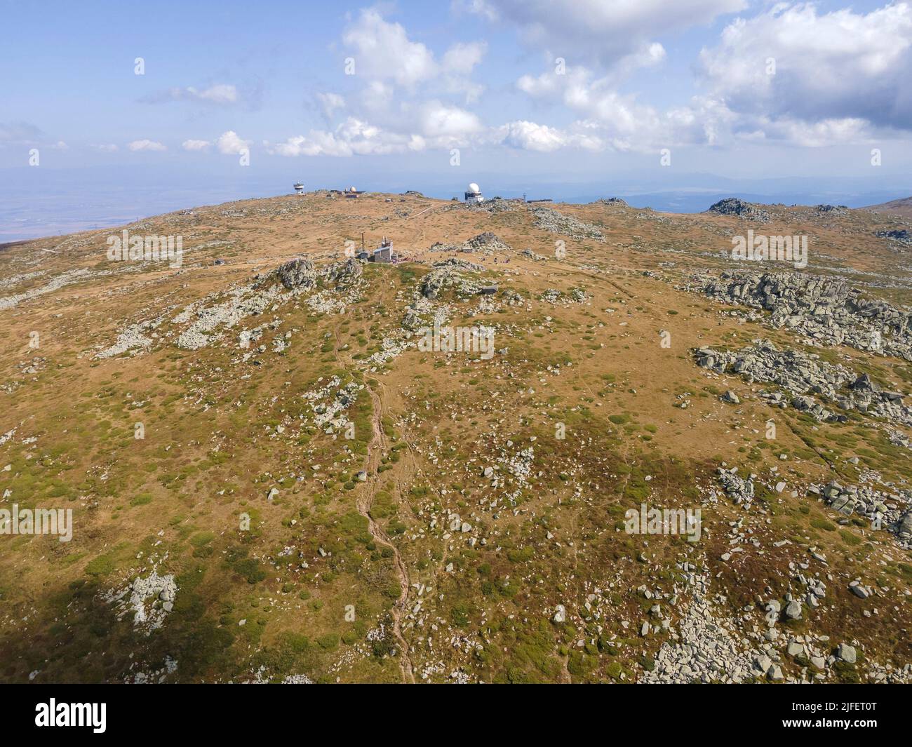 Aerial view of of Vitosha Mountain near Cherni Vrah Peak, Sofia City ...