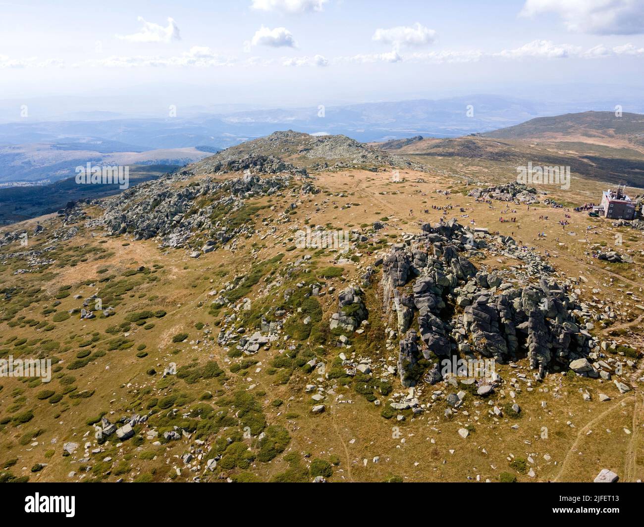 Aerial view of of Vitosha Mountain near Cherni Vrah Peak, Sofia City ...