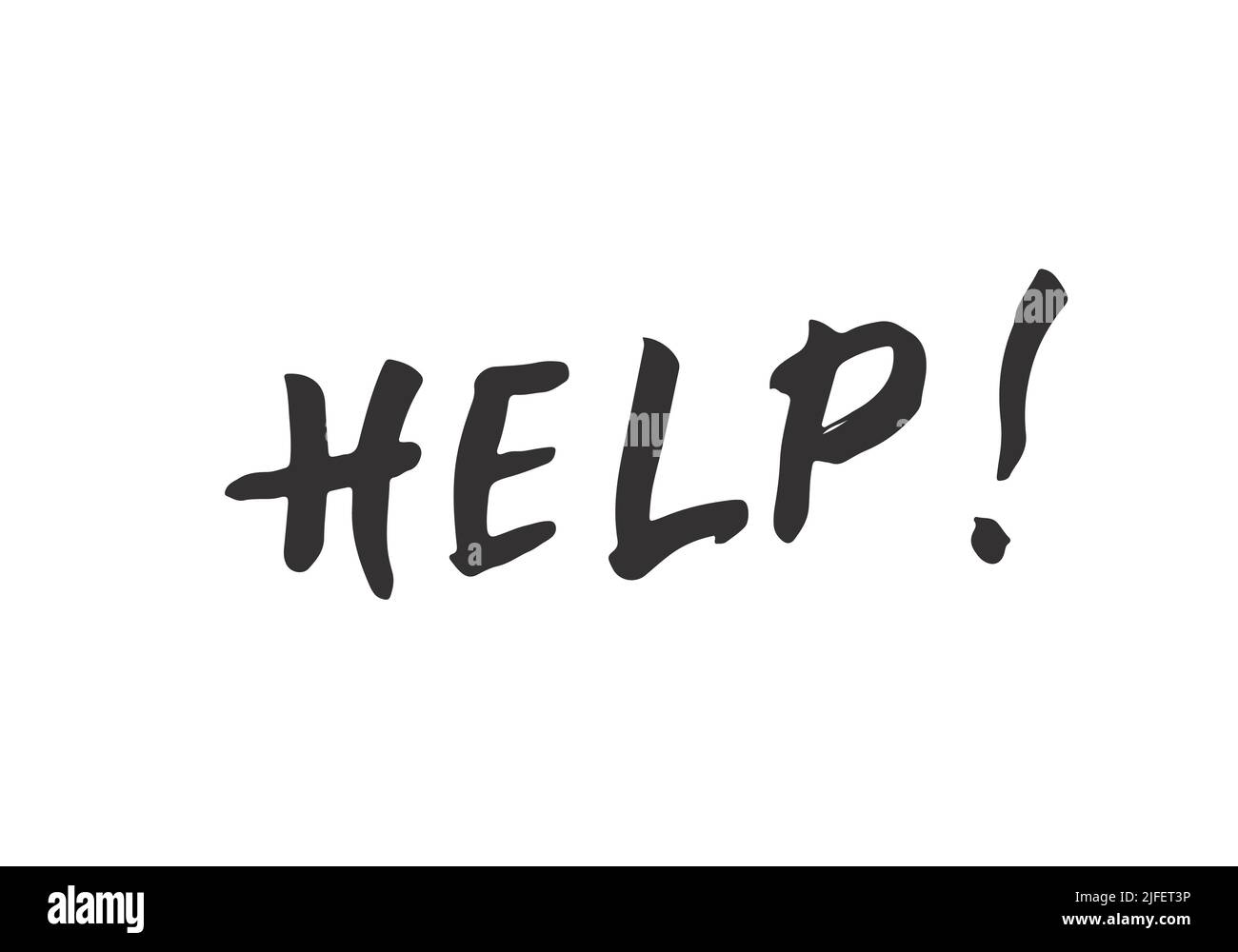 Help lettering sign, Motivational message, calligraphic text. Vector ...