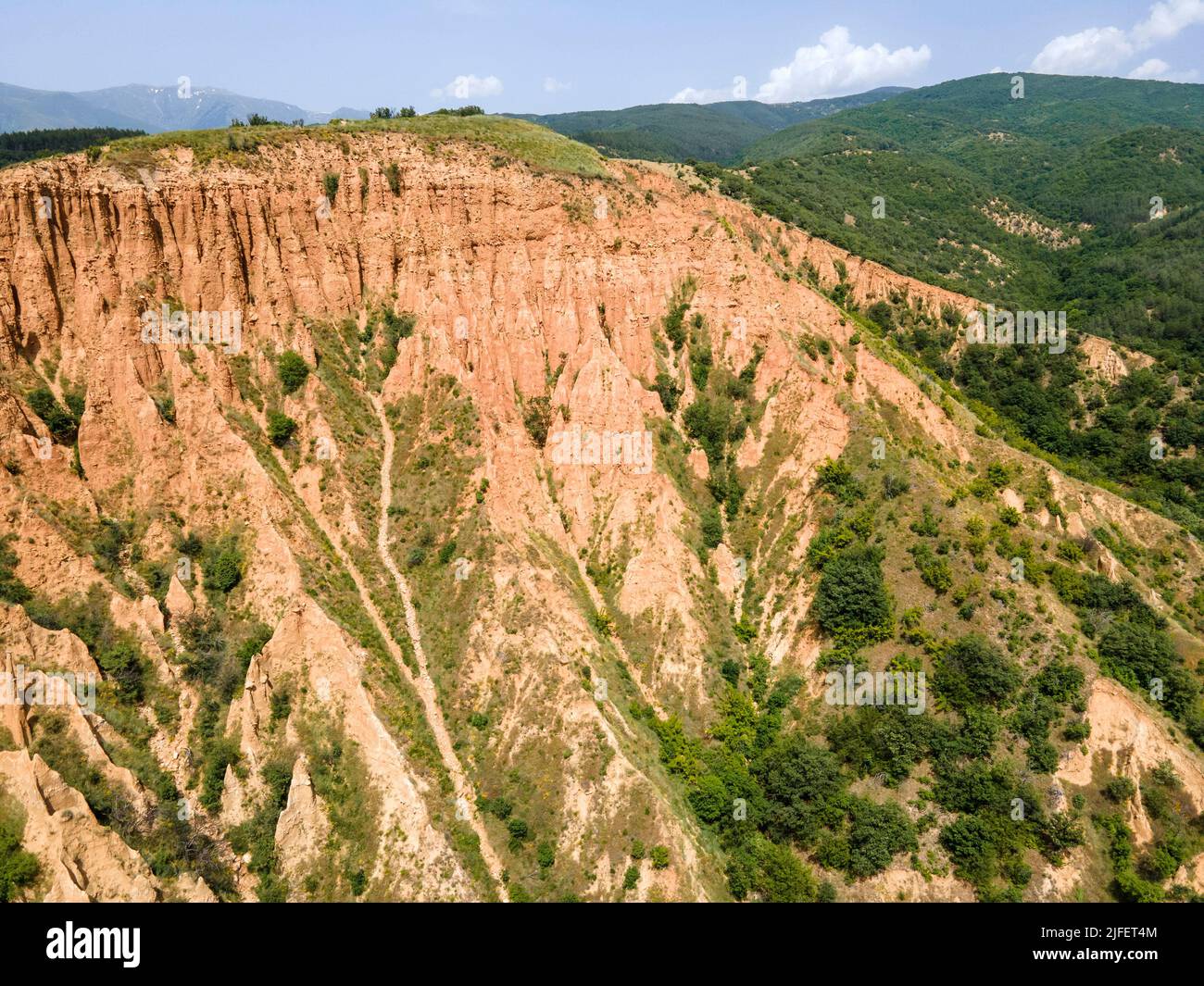 Amazing Aerial view of rock formation Stob pyramids, Rila Mountain ...