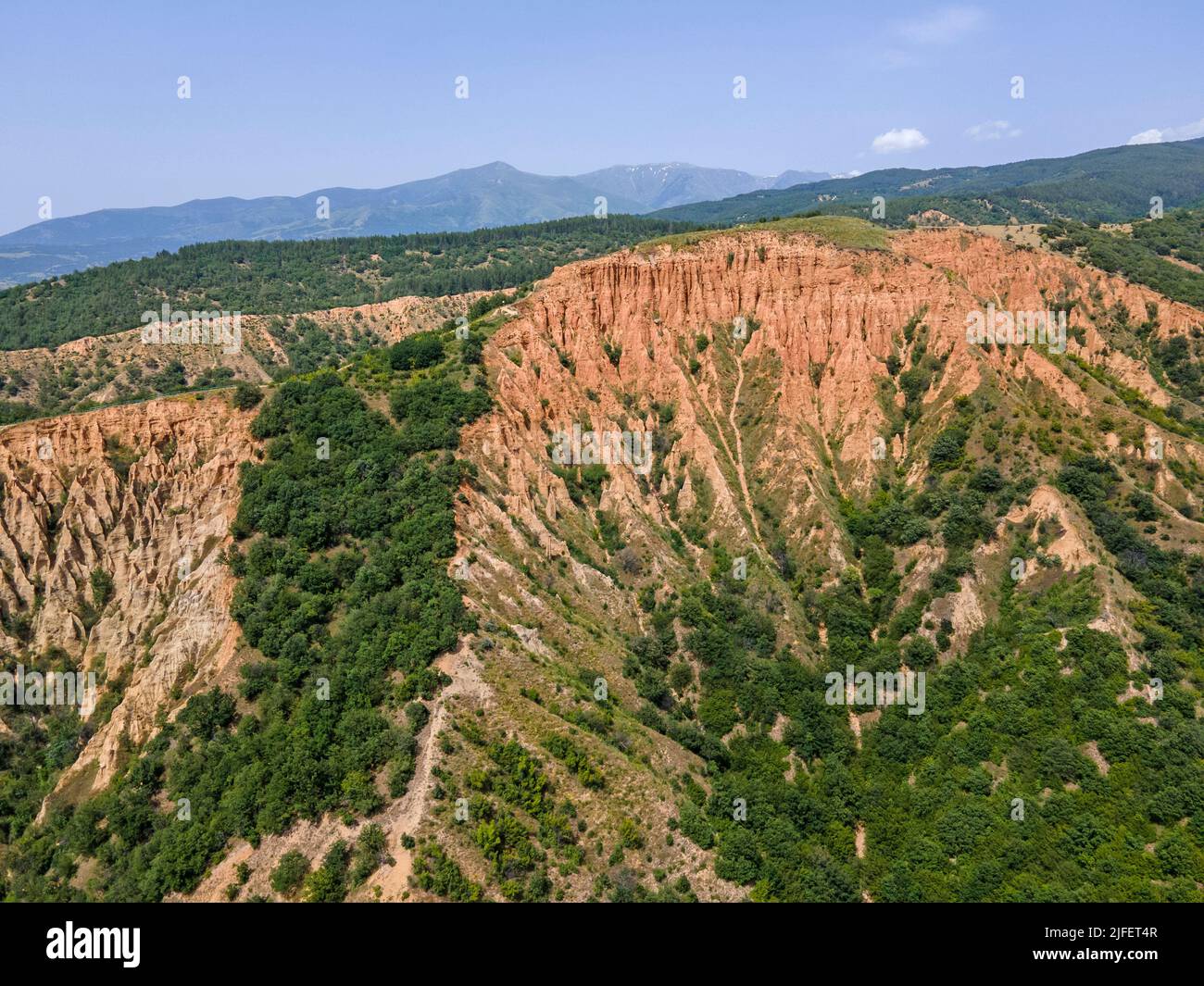 Amazing Aerial view of rock formation Stob pyramids, Rila Mountain ...