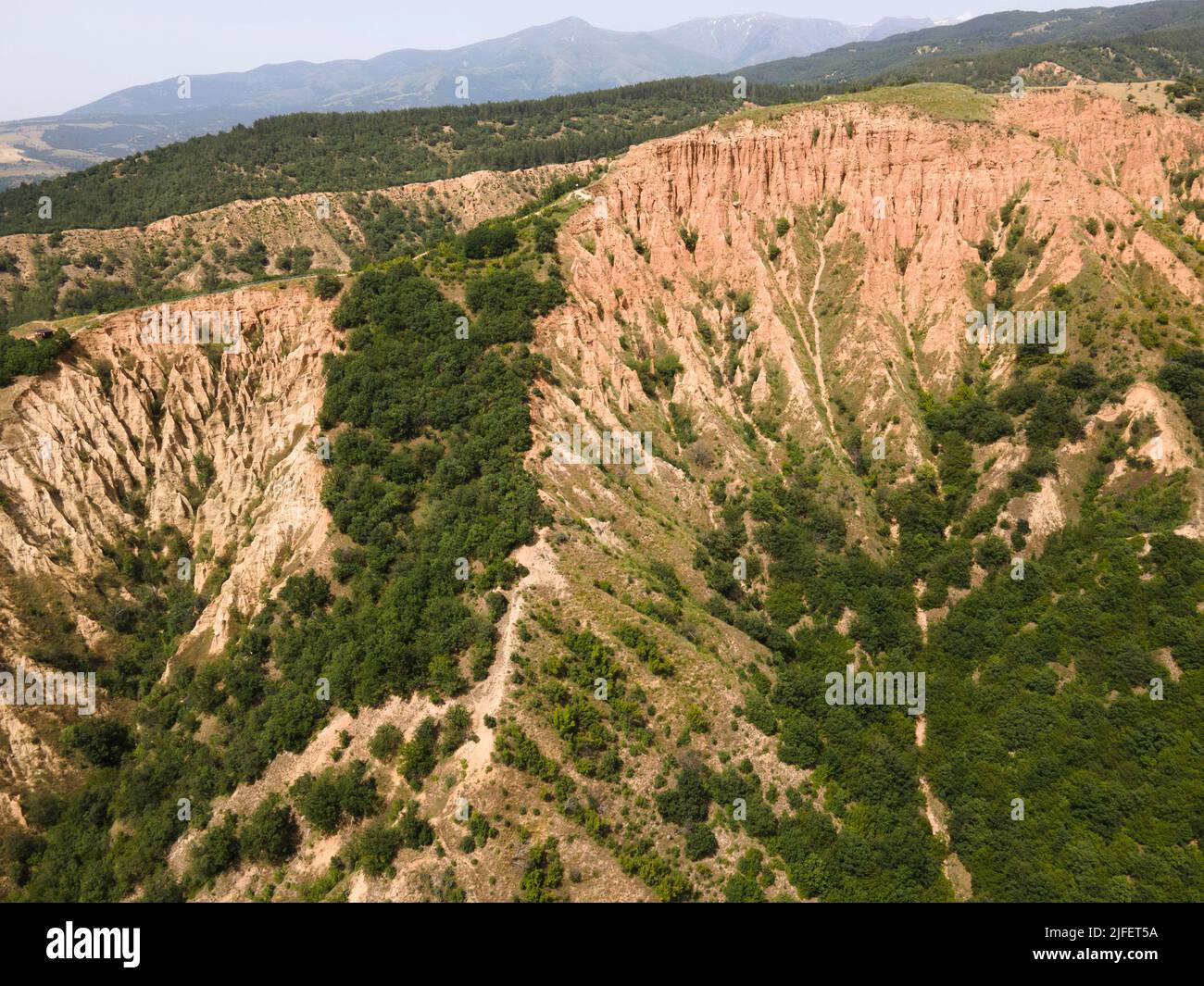 Amazing Aerial view of rock formation Stob pyramids, Rila Mountain ...