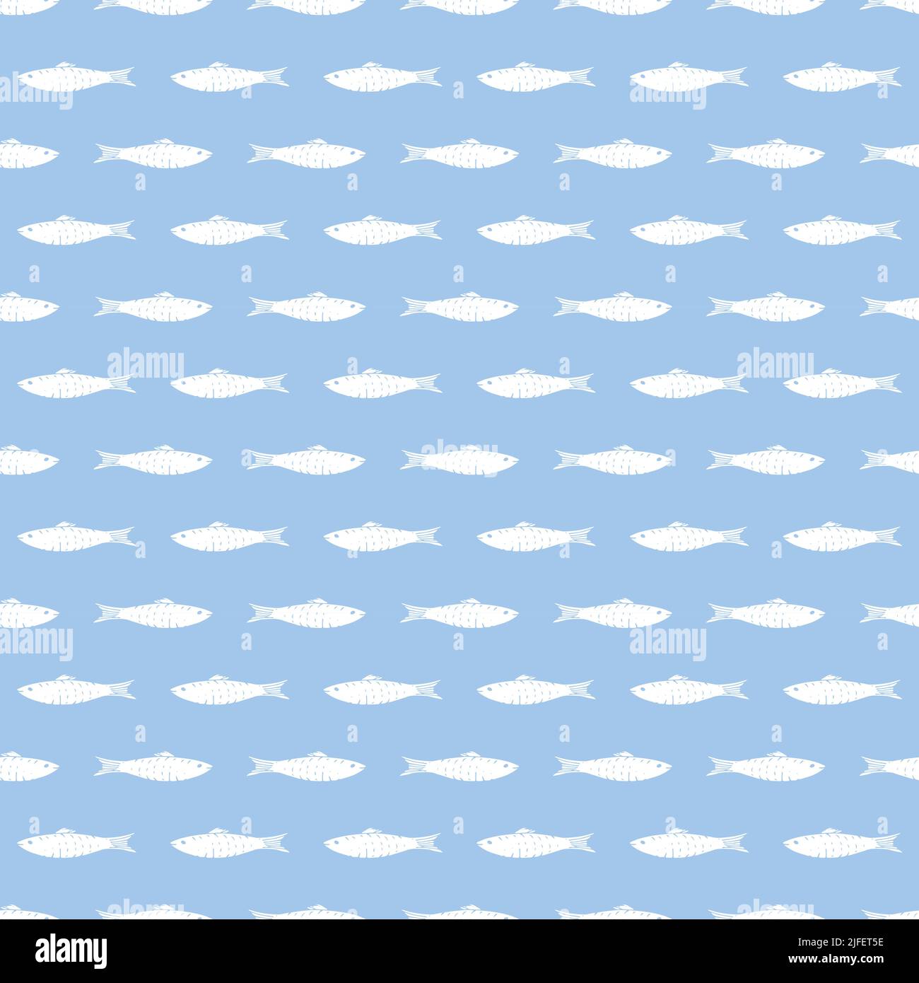 Fish Seamless pattern. Fish Cartoon doodle, Vector illustration Stock ...