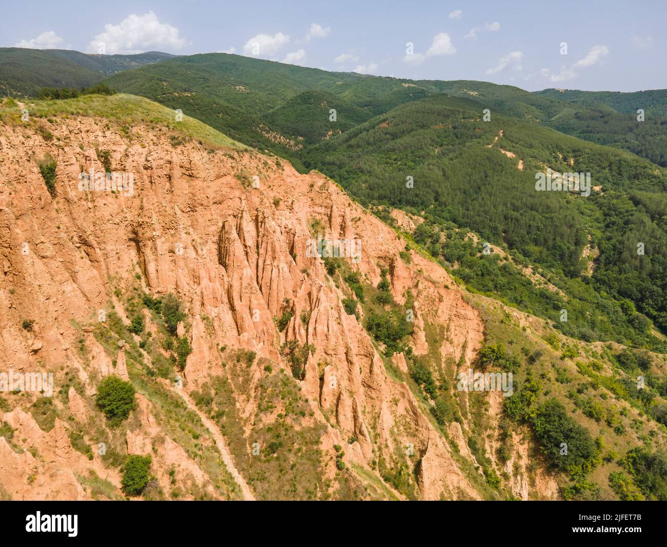 Amazing Aerial view of rock formation Stob pyramids, Rila Mountain ...