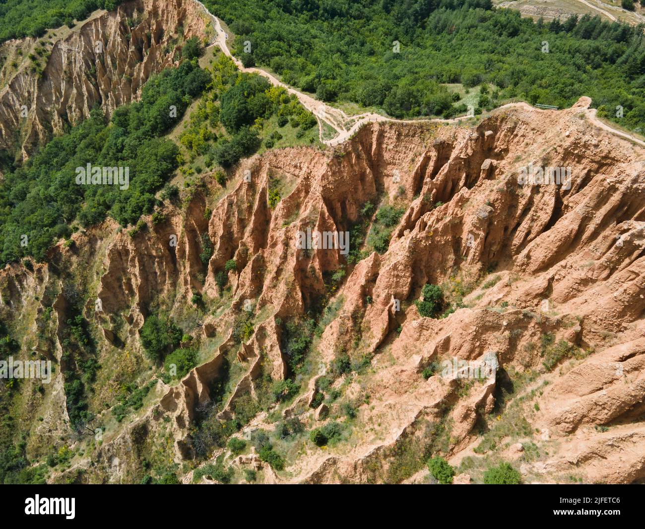Amazing Aerial view of rock formation Stob pyramids, Rila Mountain ...