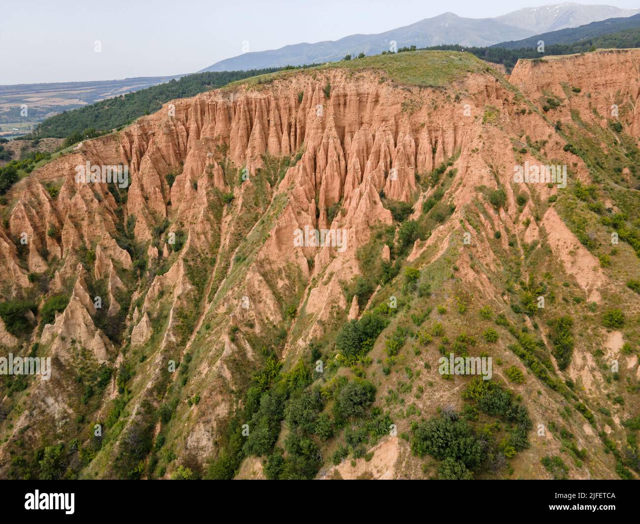 Amazing Aerial view of rock formation Stob pyramids, Rila Mountain ...
