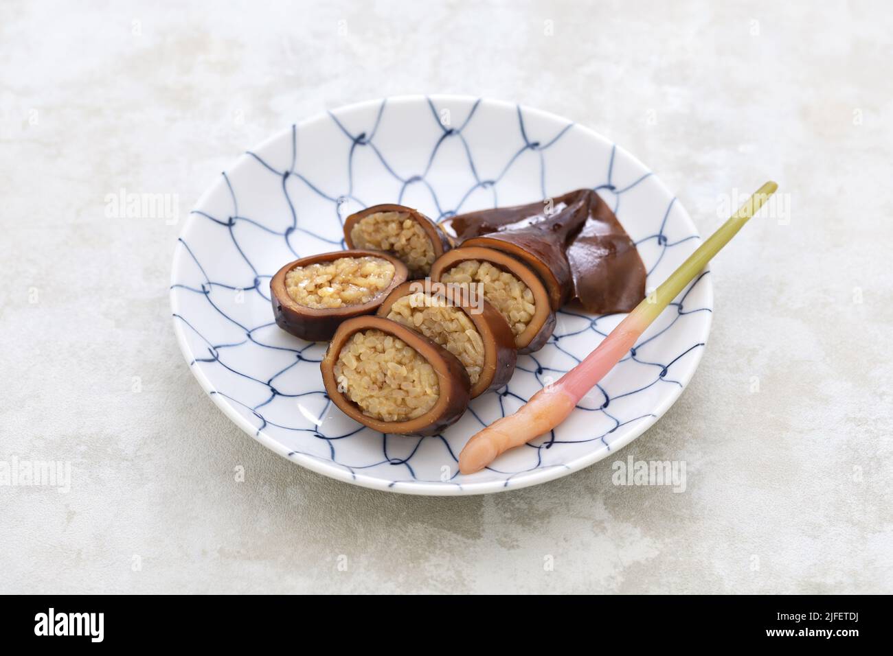 ikameshi ( sticky rice stuffed squid ), Japanese cuisine Stock Photo ...