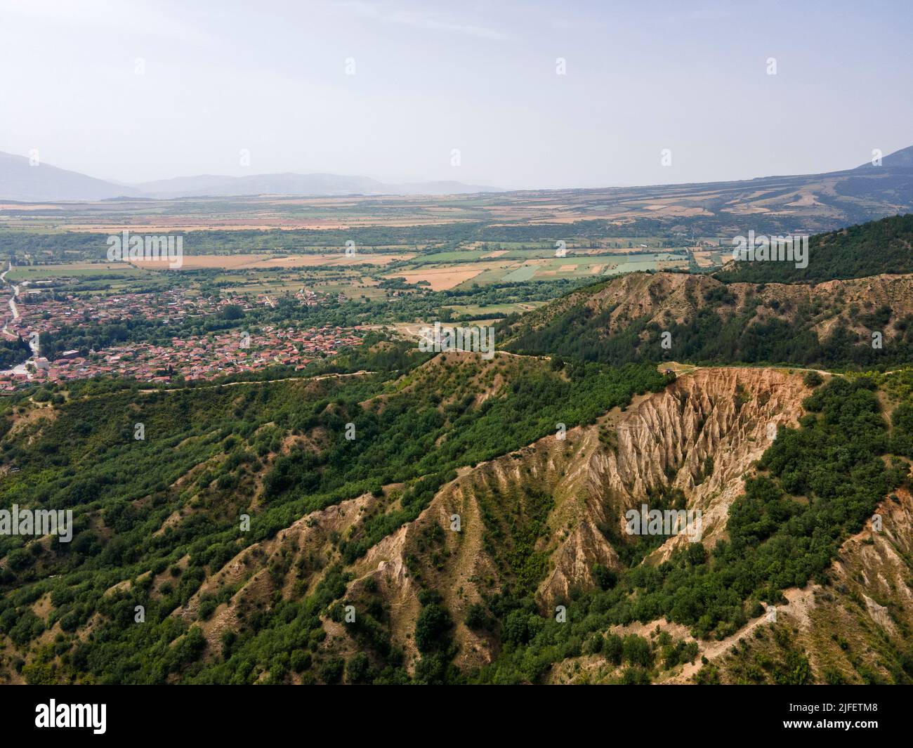 Amazing Aerial view of rock formation Stob pyramids, Rila Mountain ...