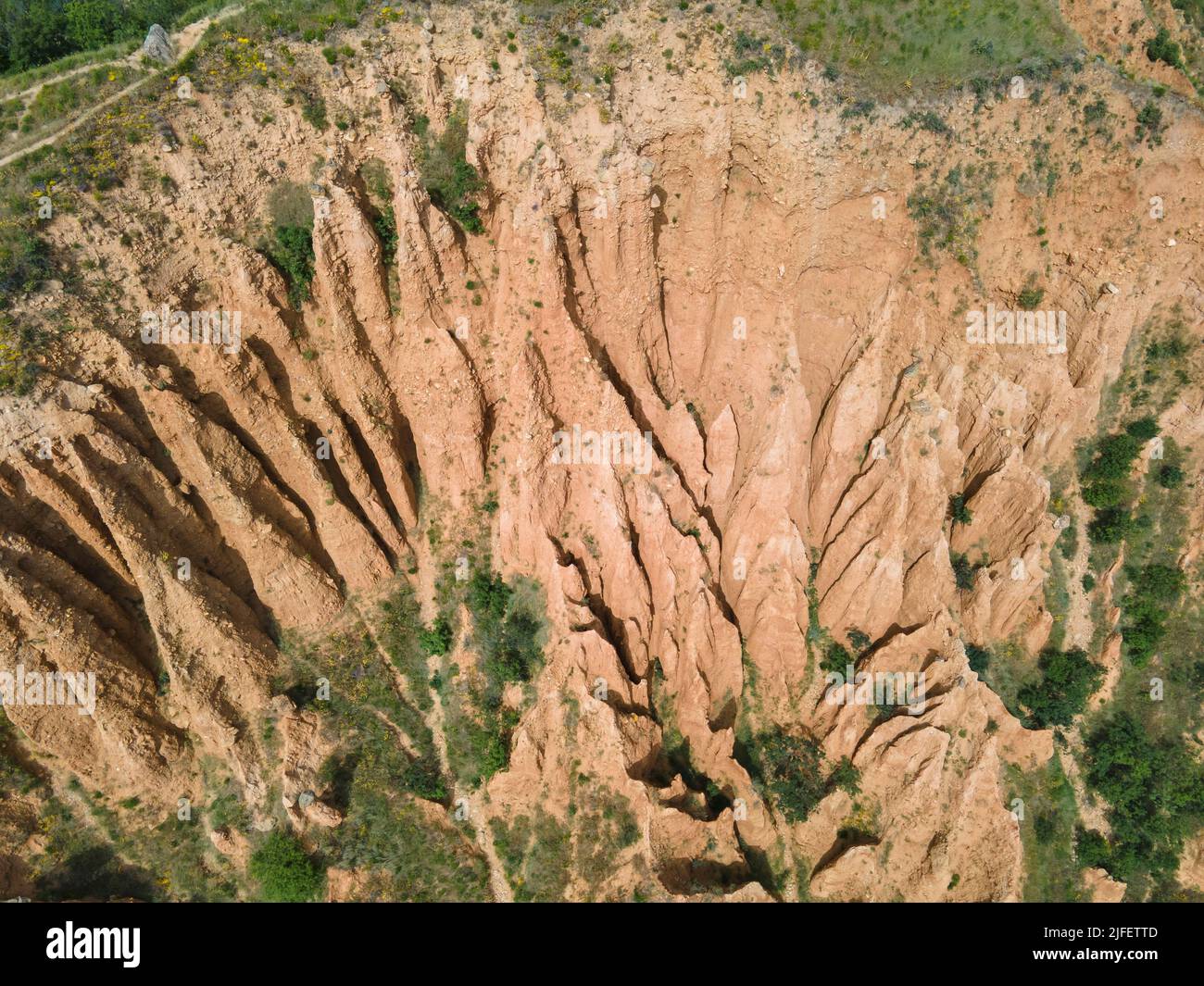 Amazing Aerial view of rock formation Stob pyramids, Rila Mountain ...