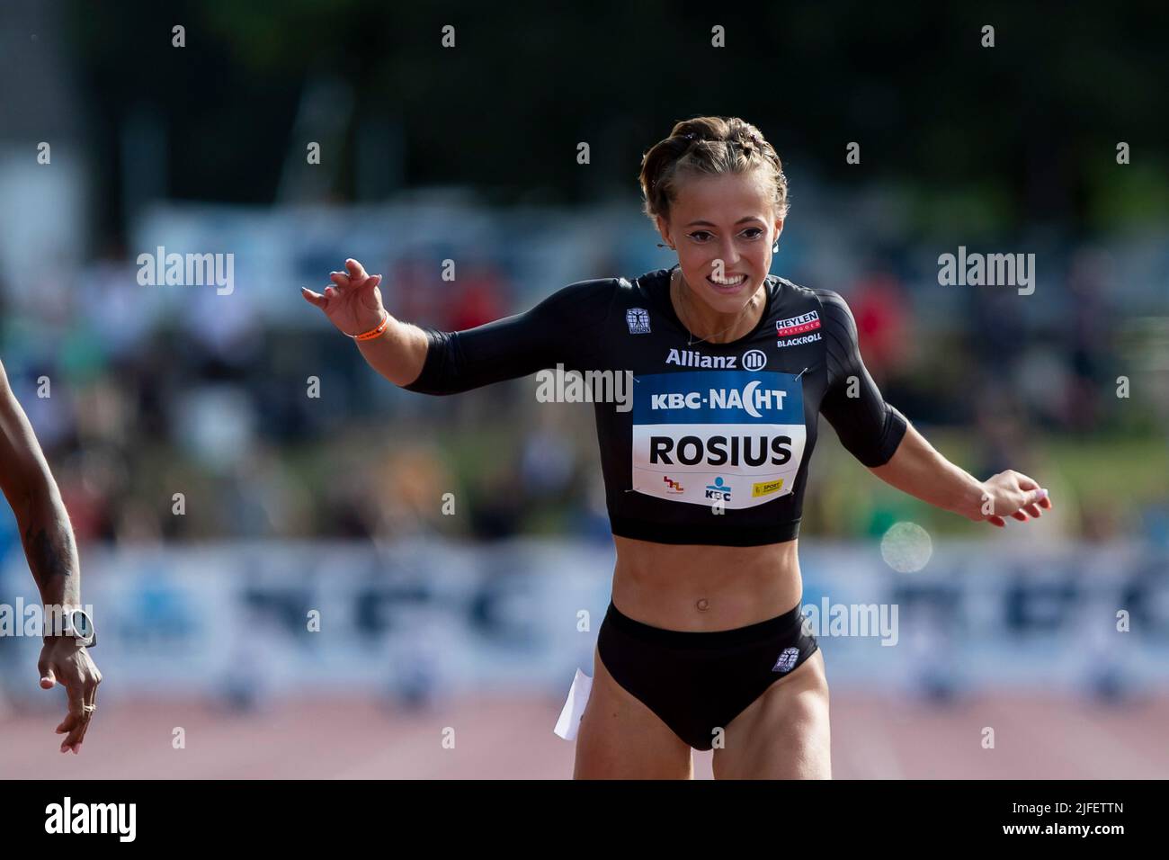 Belgian Rani Rosius pictured in action during the 100m race, at the ...