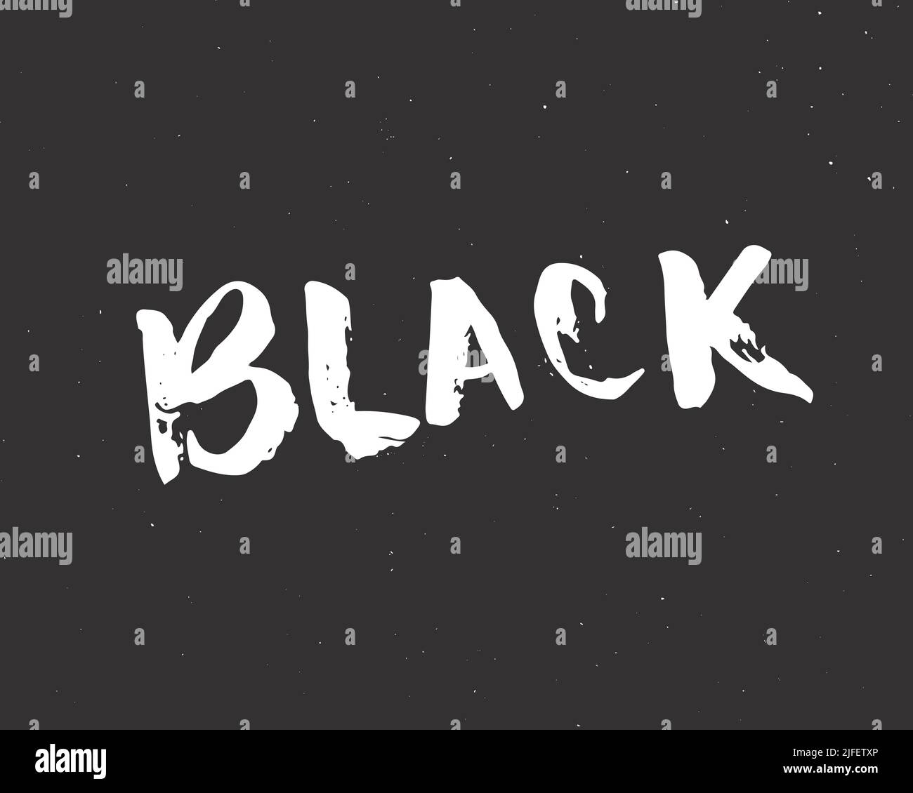 Black lettering word, textured calligraphic sign. Vector illustration ...
