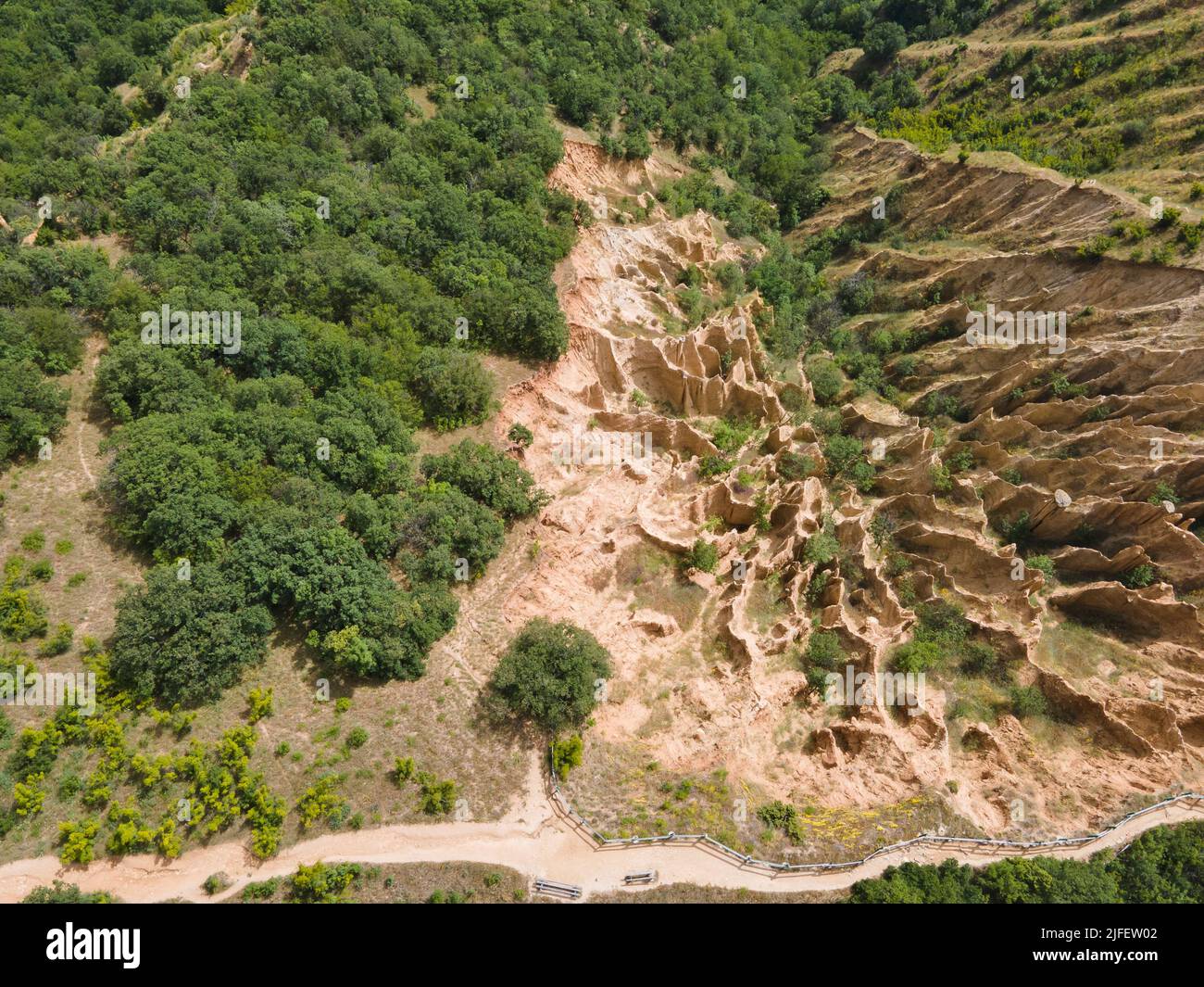 Amazing Aerial view of rock formation Stob pyramids, Rila Mountain ...