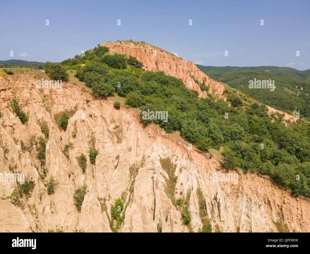 Amazing Aerial view of rock formation Stob pyramids, Rila Mountain ...