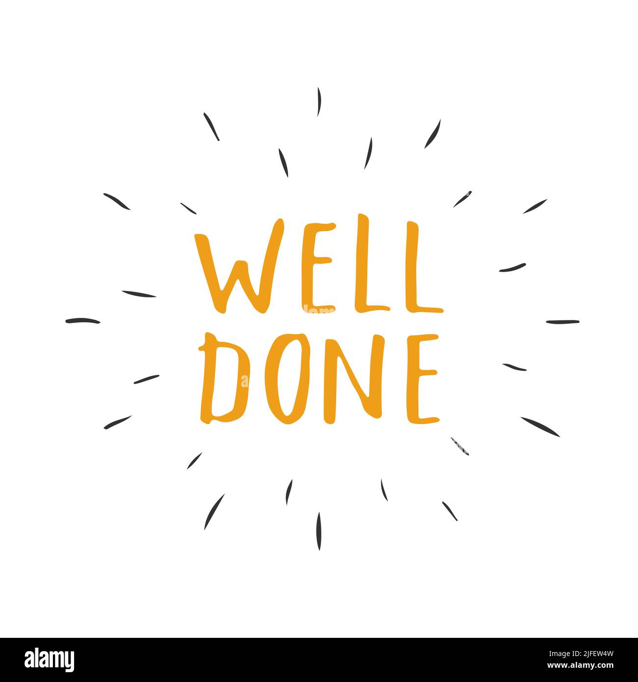 Well Done lettering sign, Congratulations message, calligraphic text ...