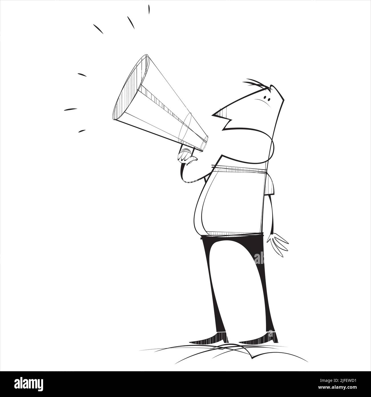 A loud mouthed guy yelling through a megaphone Stock Vector Image & Art ...