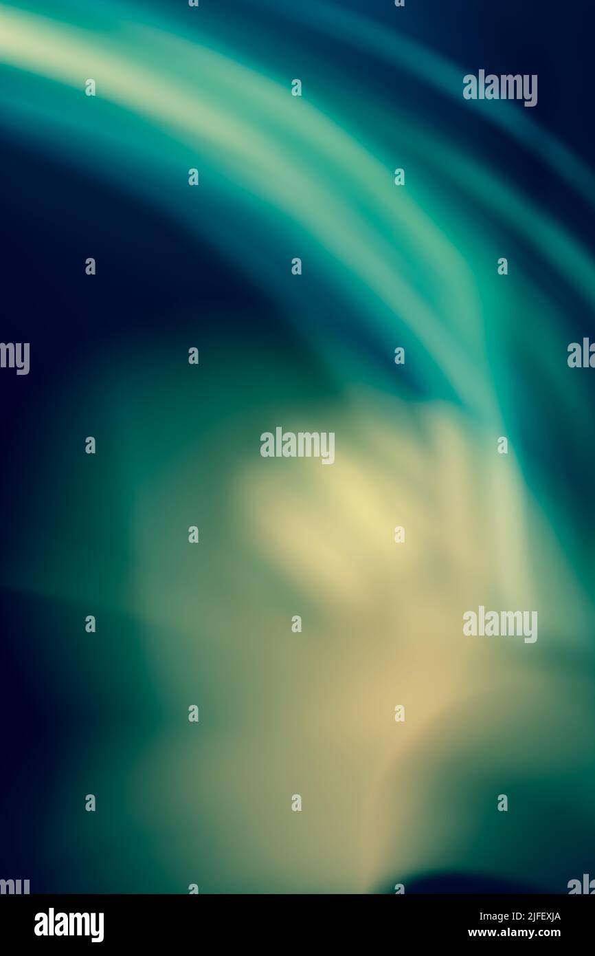 Abstract northern lights. Vertical background in blue turquoise shades ...