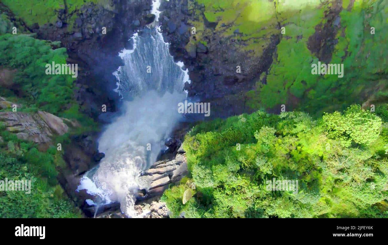 A top view of a waterfall Stock Photo - Alamy
