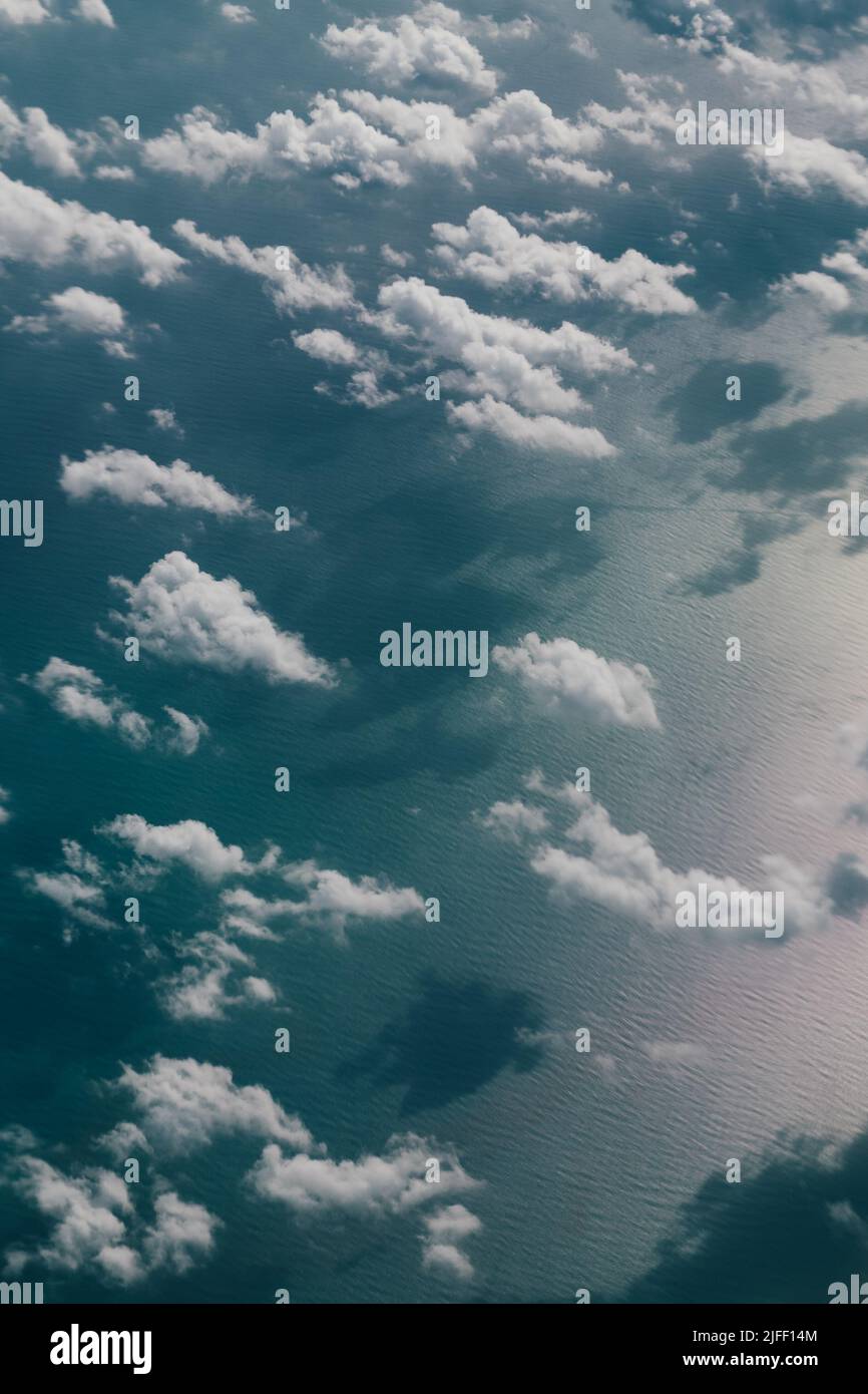 An aerial view of clouds above ocean Stock Photo - Alamy