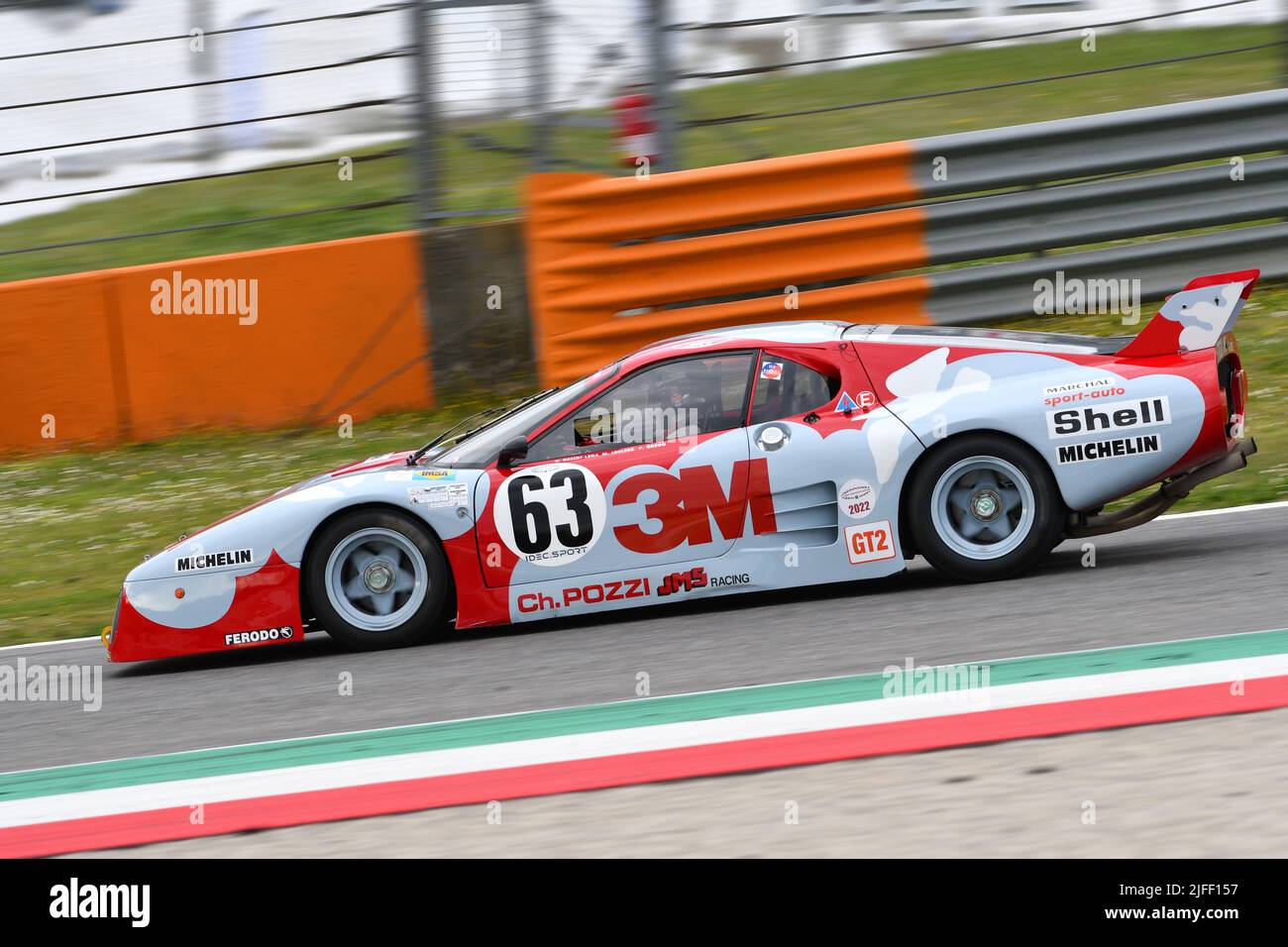 Scarperia, 3 April 2022: Ferrari 512 BB LM Le Mans 1979 3M in action during Mugello Classic 2022 ...