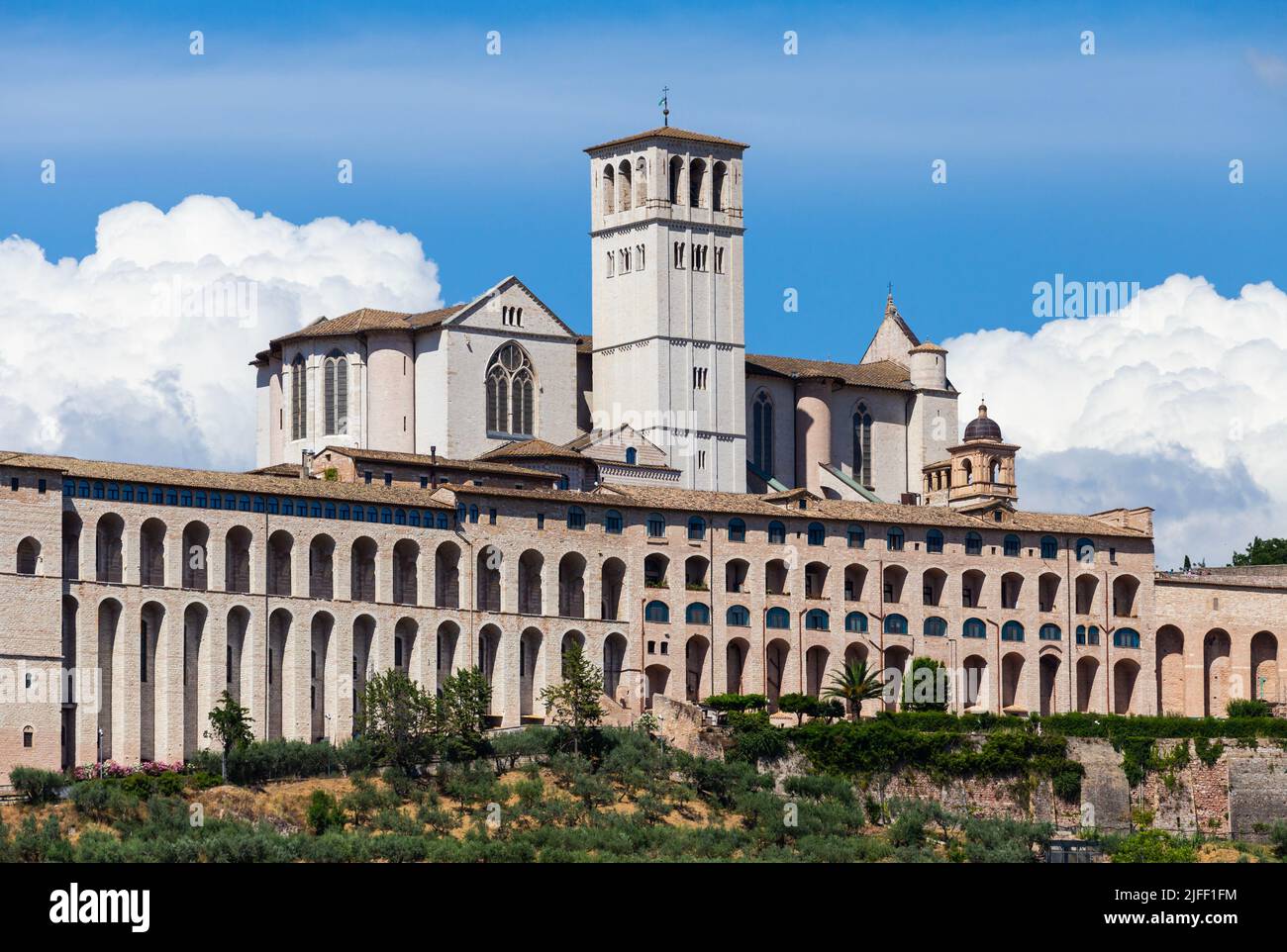 Assisi village in Umbria region, Italy. The most important Italian St ...