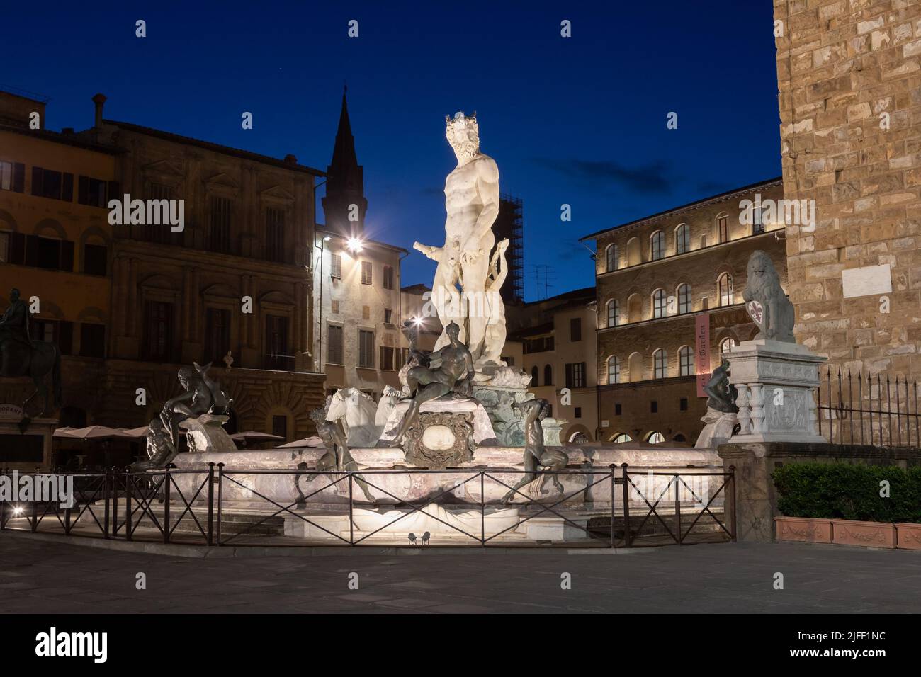 Florence, Italy - Circa June 2021: architecture illuminated by night ...