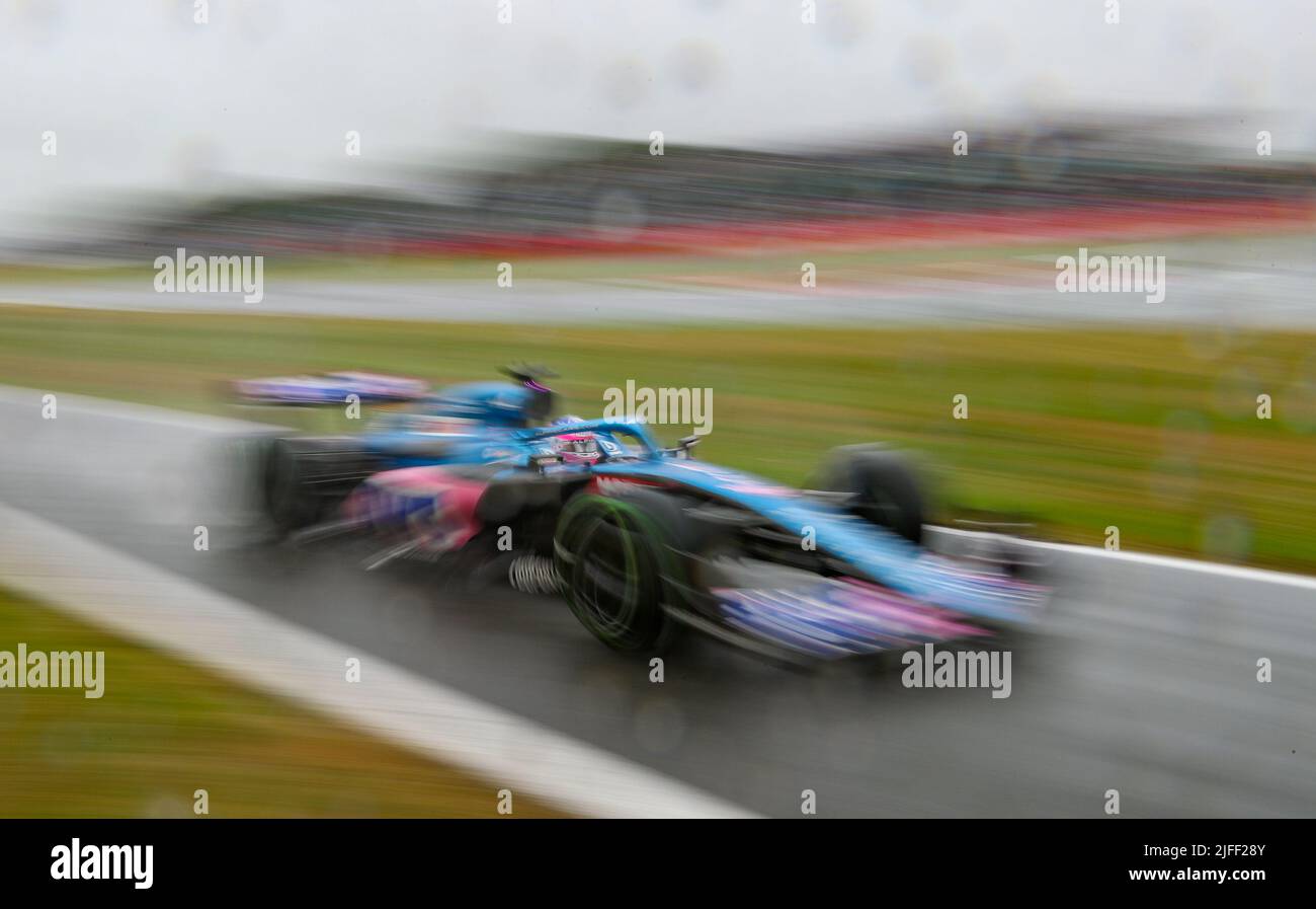 Alpine’s Fernando Alonso during qualifying ahead of the British Grand ...