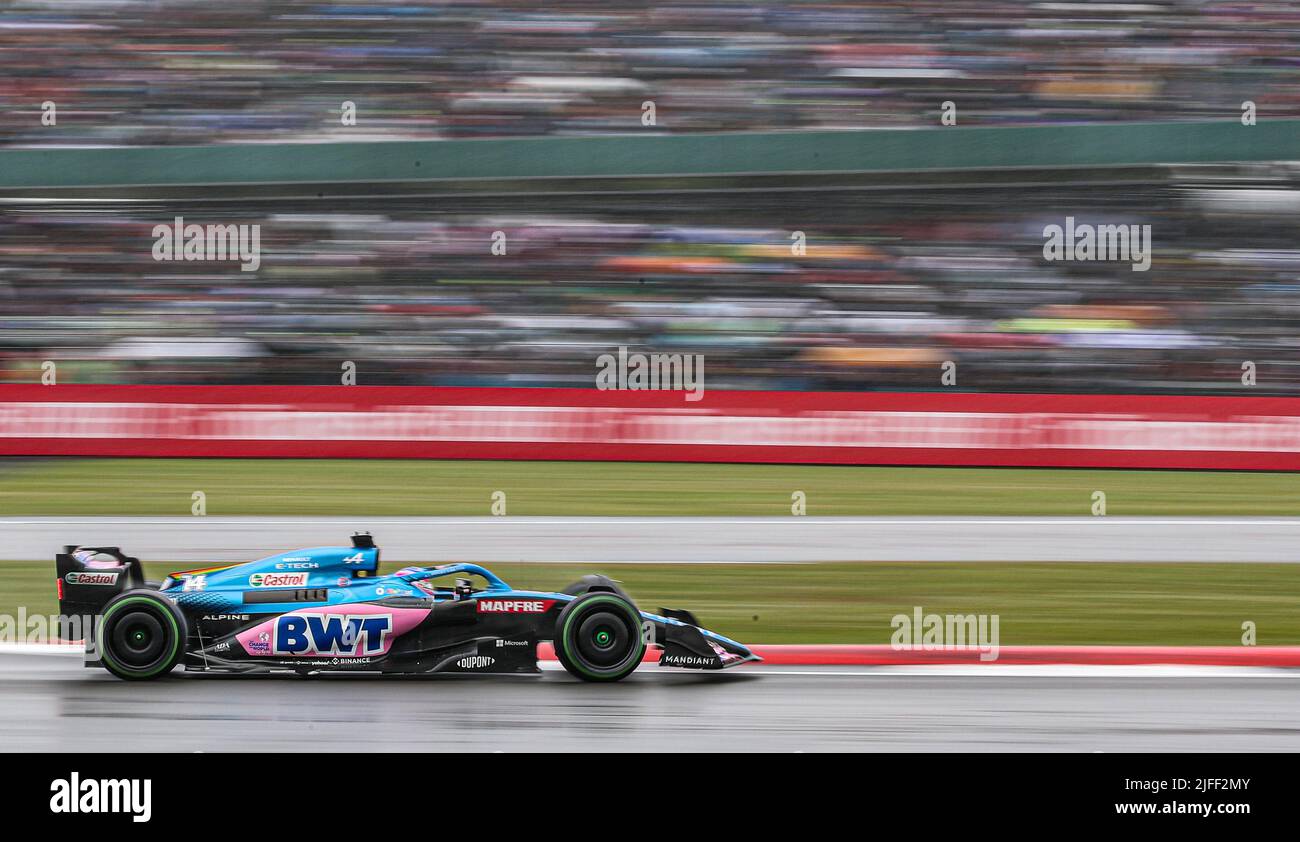 Alpine’s Fernando Alonso during qualifying ahead of the British Grand ...