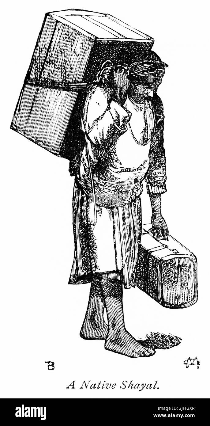 A Native Shayal, Illustration from the Book, "From Pharaoh to Fellah ...