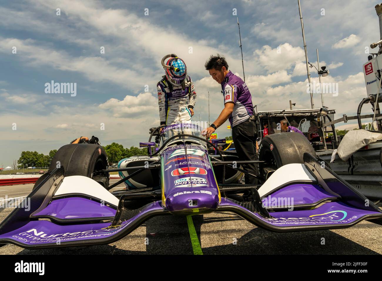 Lexington, OH, USA. 1st July, 2022. TAKUMA SATO (51) of Tokyo, Japan ...