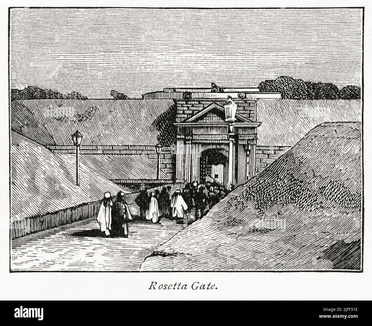 Rosetta Gate, Alexandria, Egypt, Illustration from the Book, "From ...
