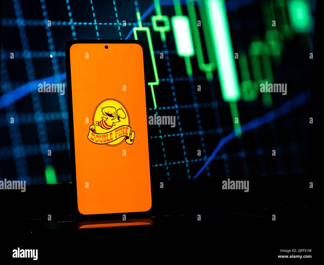 Double fine logo hi-res stock photography and images - Alamy