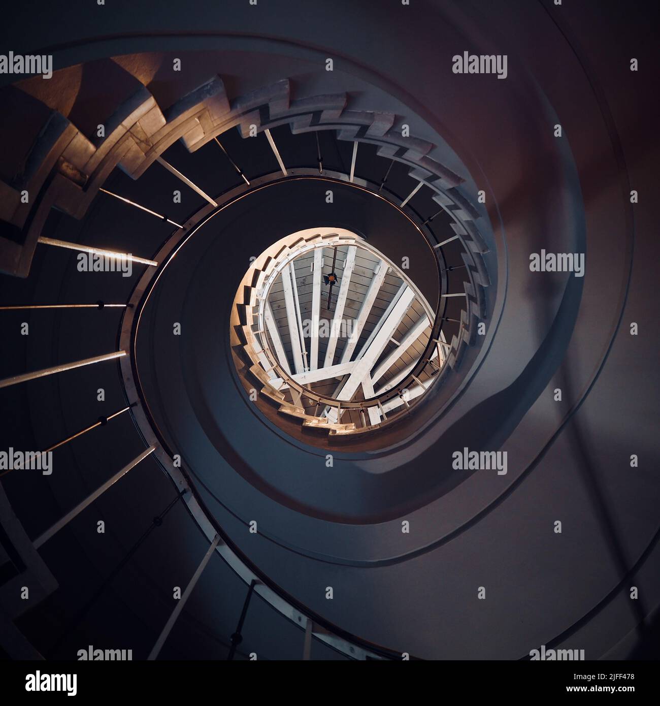A spiral staircase in one of the buildings of Berlin, Germany Stock ...