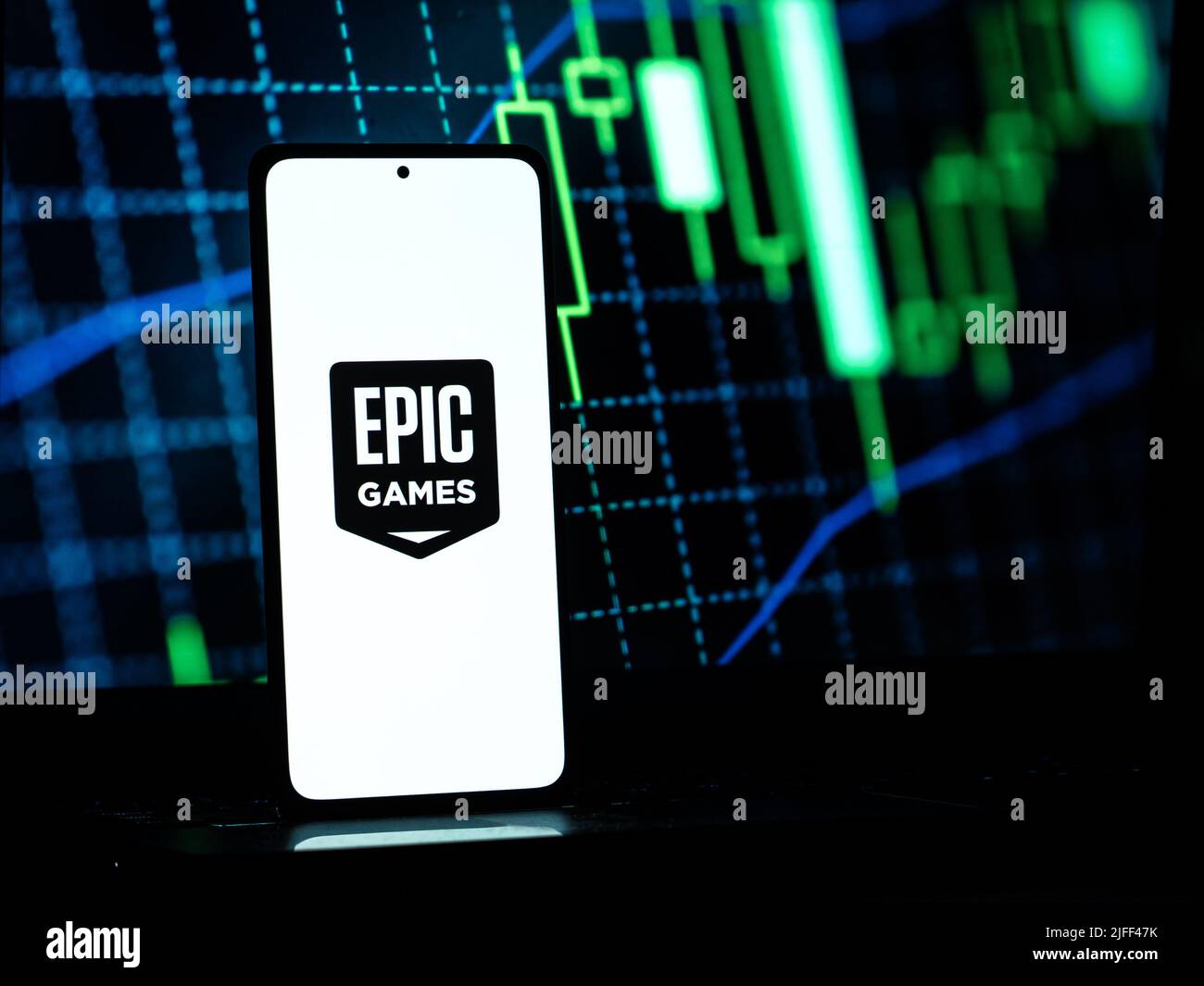 West Bangal, India - April 20, 2022 : Epic Games on phone screen stock ...