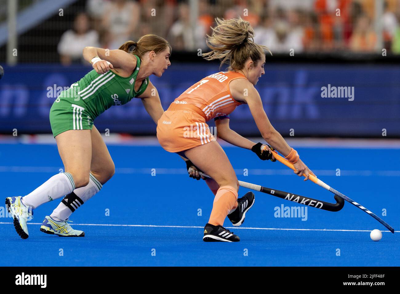 AMSTERDAM - Sarah Hawkshaw (Ireland) and Xan der Waard (LR) during the ...