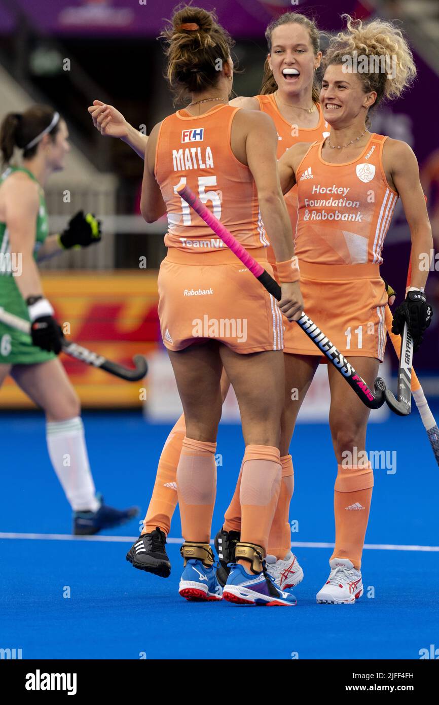 AMSTERDAM - Frederique Matla and Maria Verschoor during the match ...