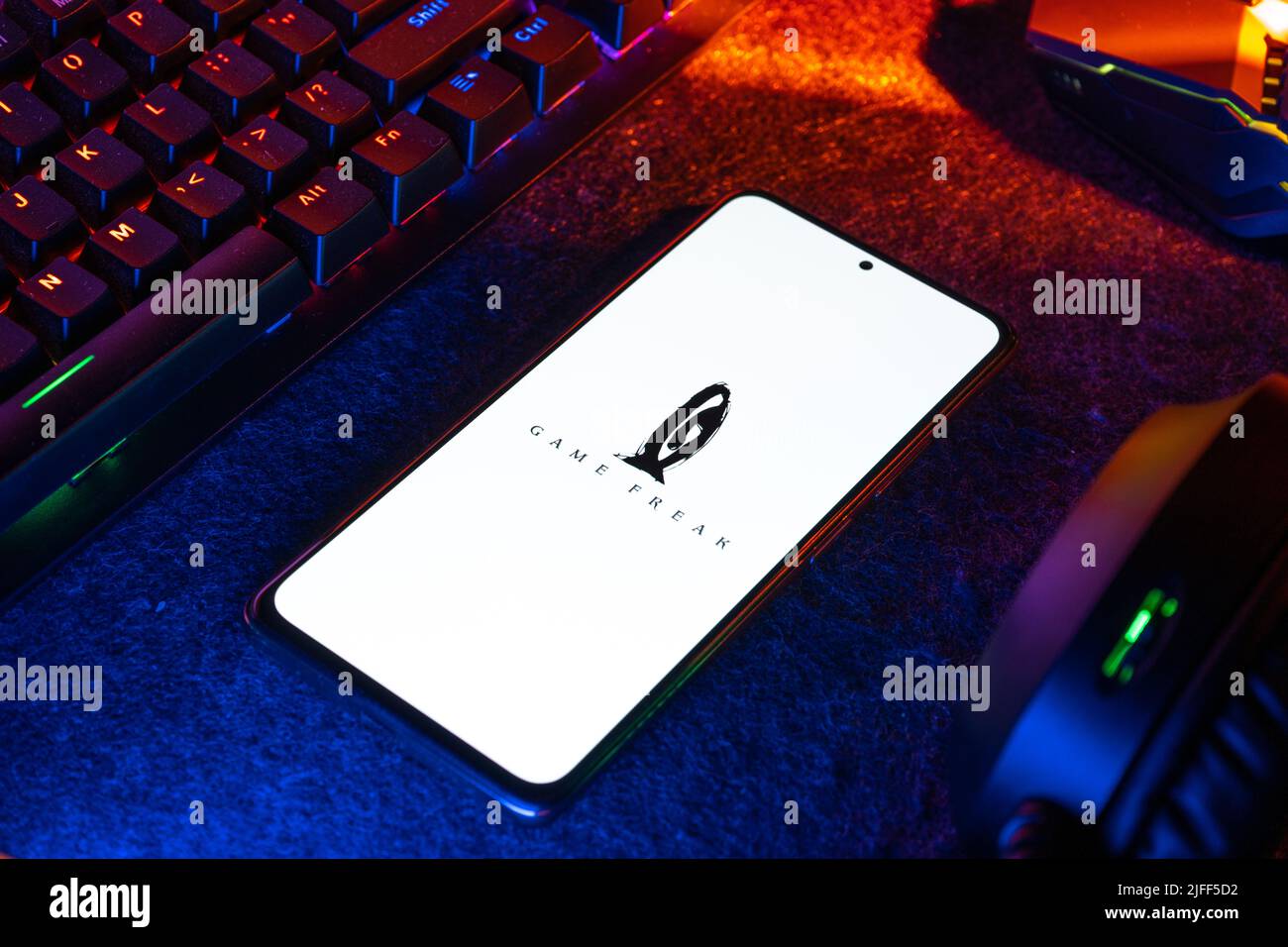 Game freak logo hi-res stock photography and images - Alamy