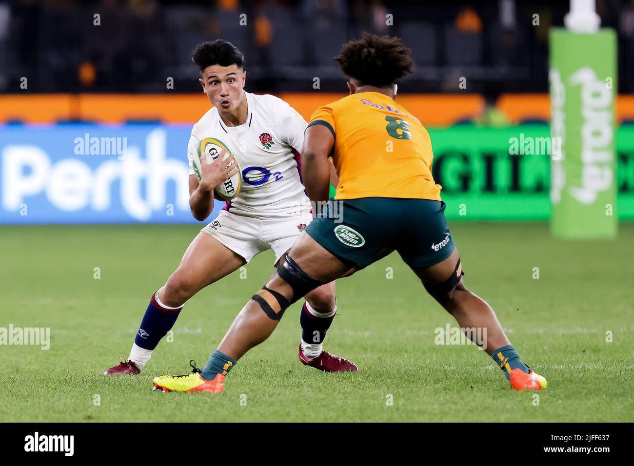 July 2, 2022, Perth, Australia: MARCUS SMITH of England runs with the ...