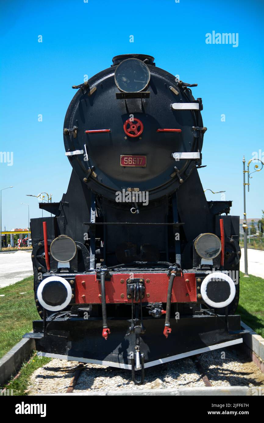 Passenger wagon Train With Steam Locomotive No 56517 Stock Photo - Alamy