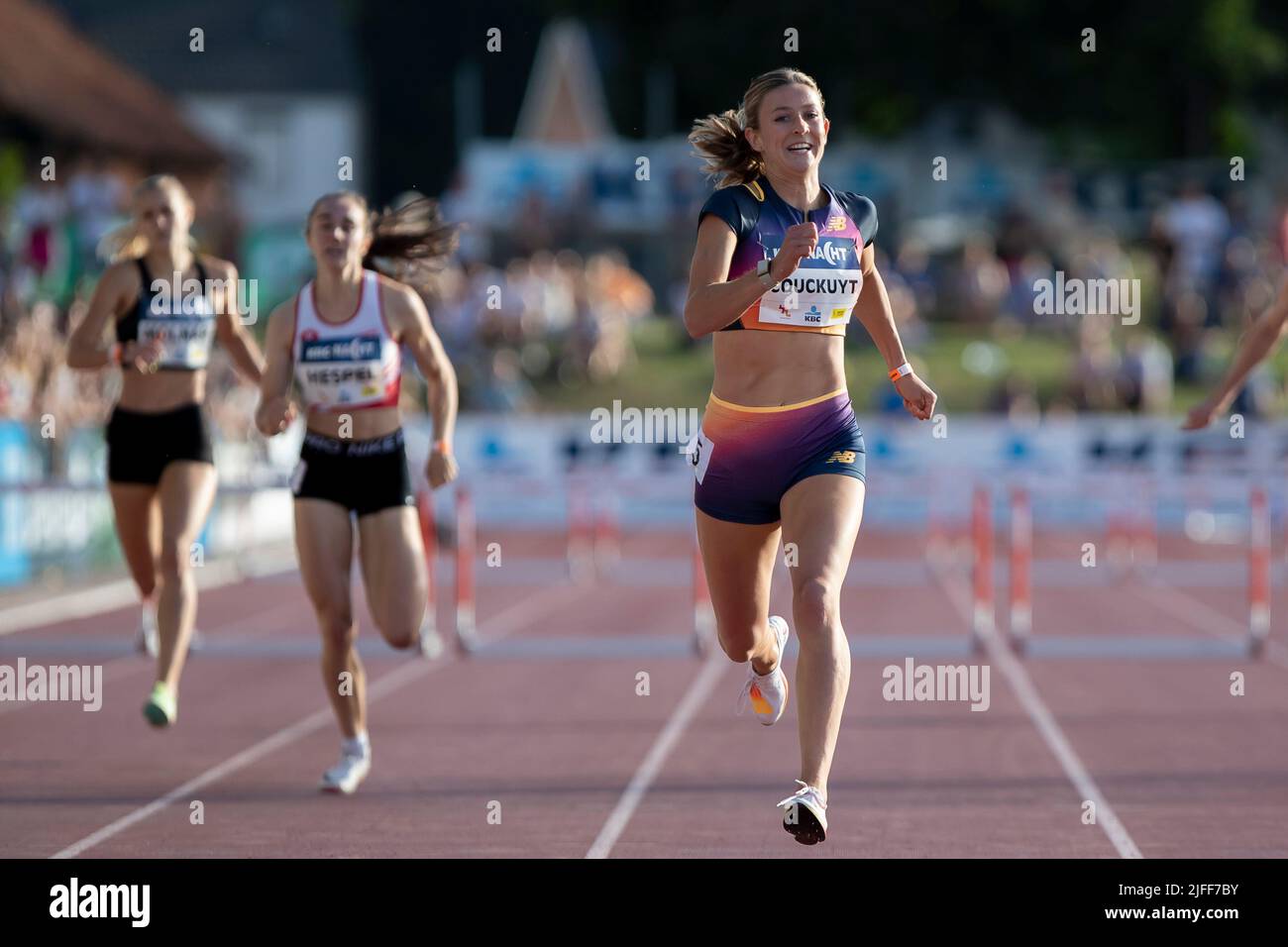 Belgian Paulien Couckuyt pictured in action during the women's 400m ...