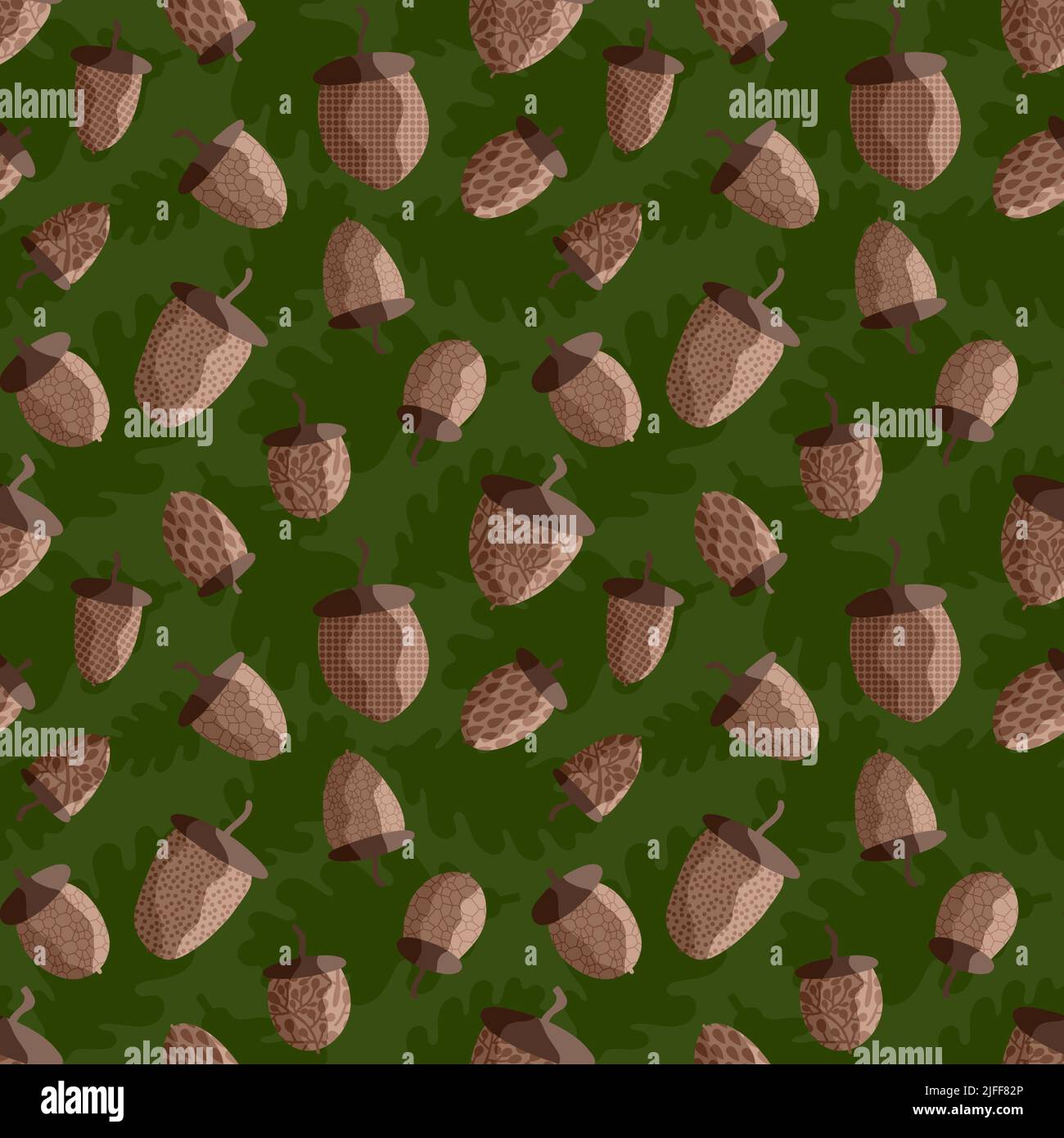 Autumn forest seamless acorns pattern for clothes print and notebooks ...