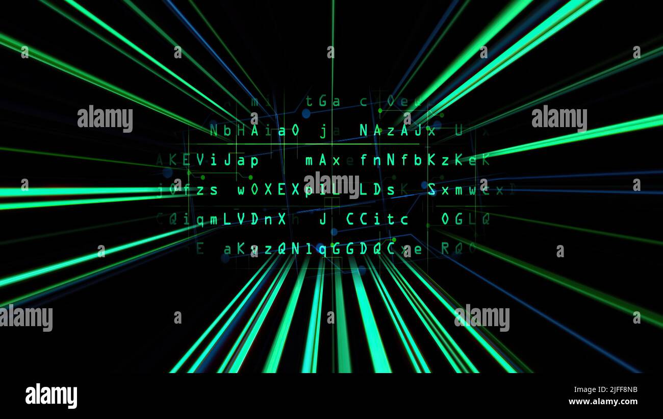 Code data with light rays concept Stock Photo - Alamy