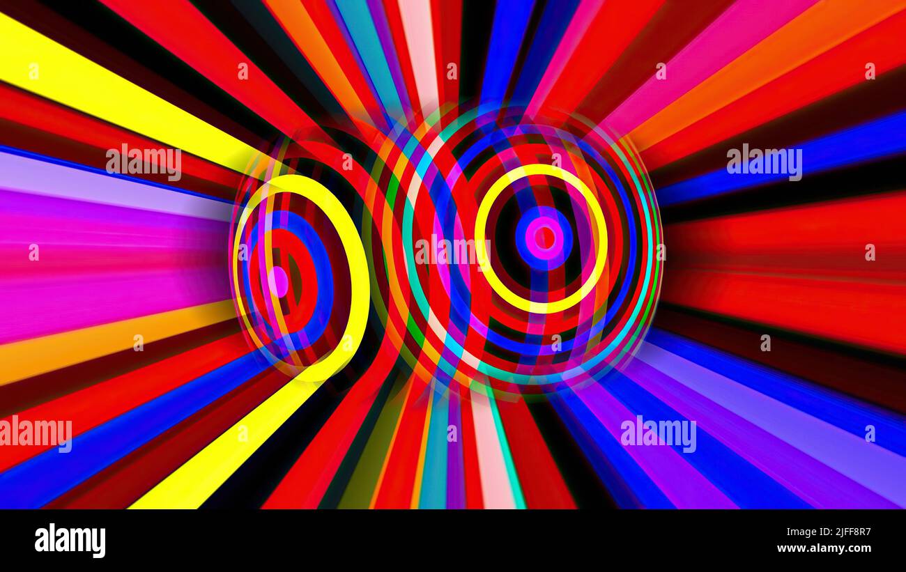 Colorful sphere with light rays Stock Photo - Alamy