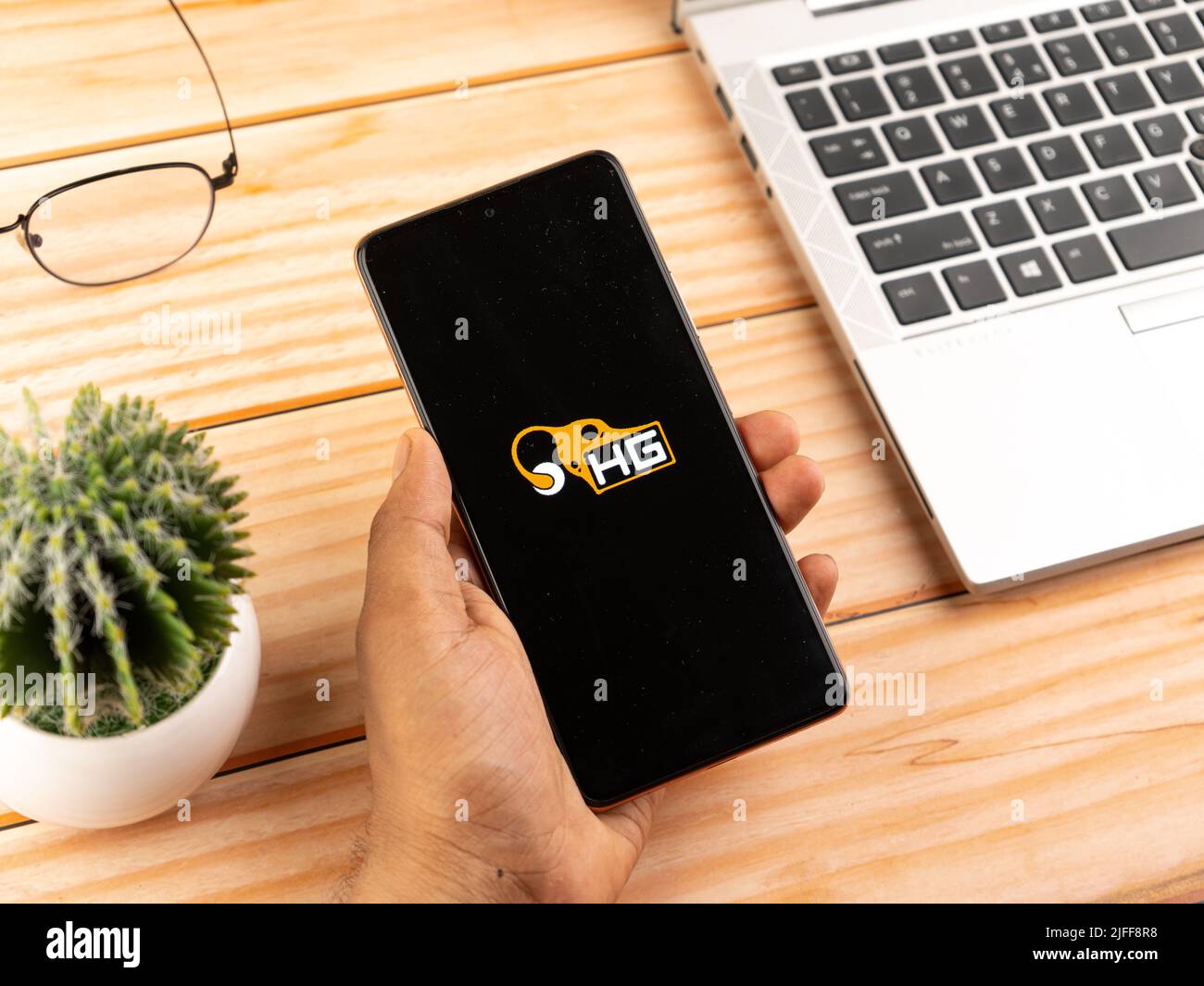 West Bangal, India - April 20, 2022 : Hopoo Games on phone screen stock ...