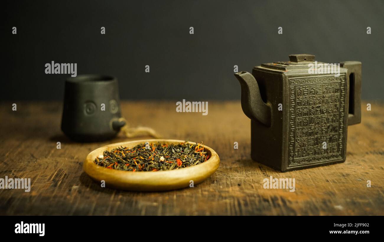 Chinese tea ceremony ancient vintage clay Chinese teapot classical ...