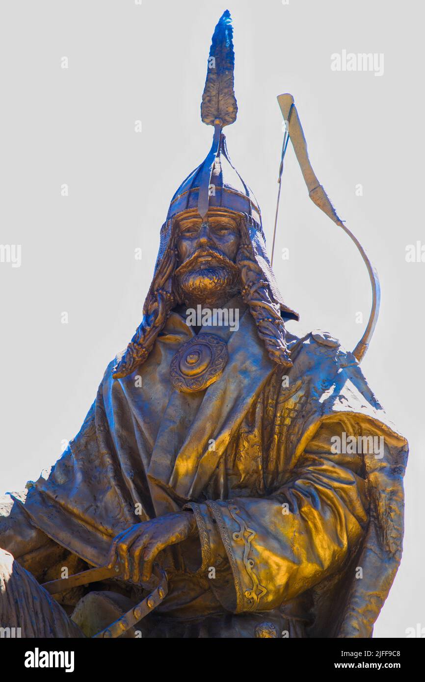 Hungary, Ópusztaszer, historic memorial, Arpad and his tribe leaders ...