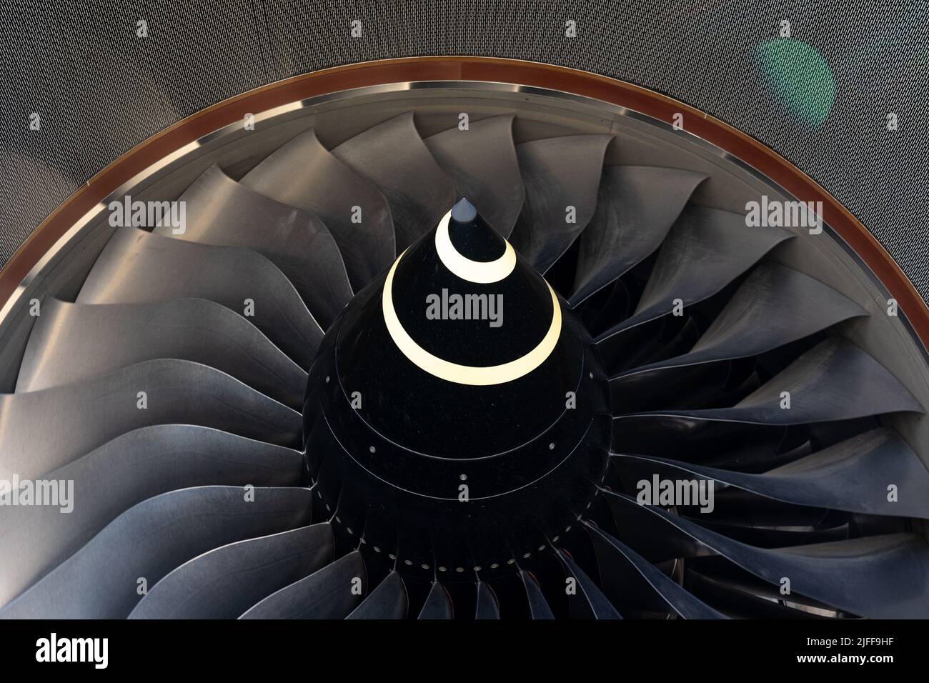 Detail of turbofan jet engine, close-up Stock Photo - Alamy