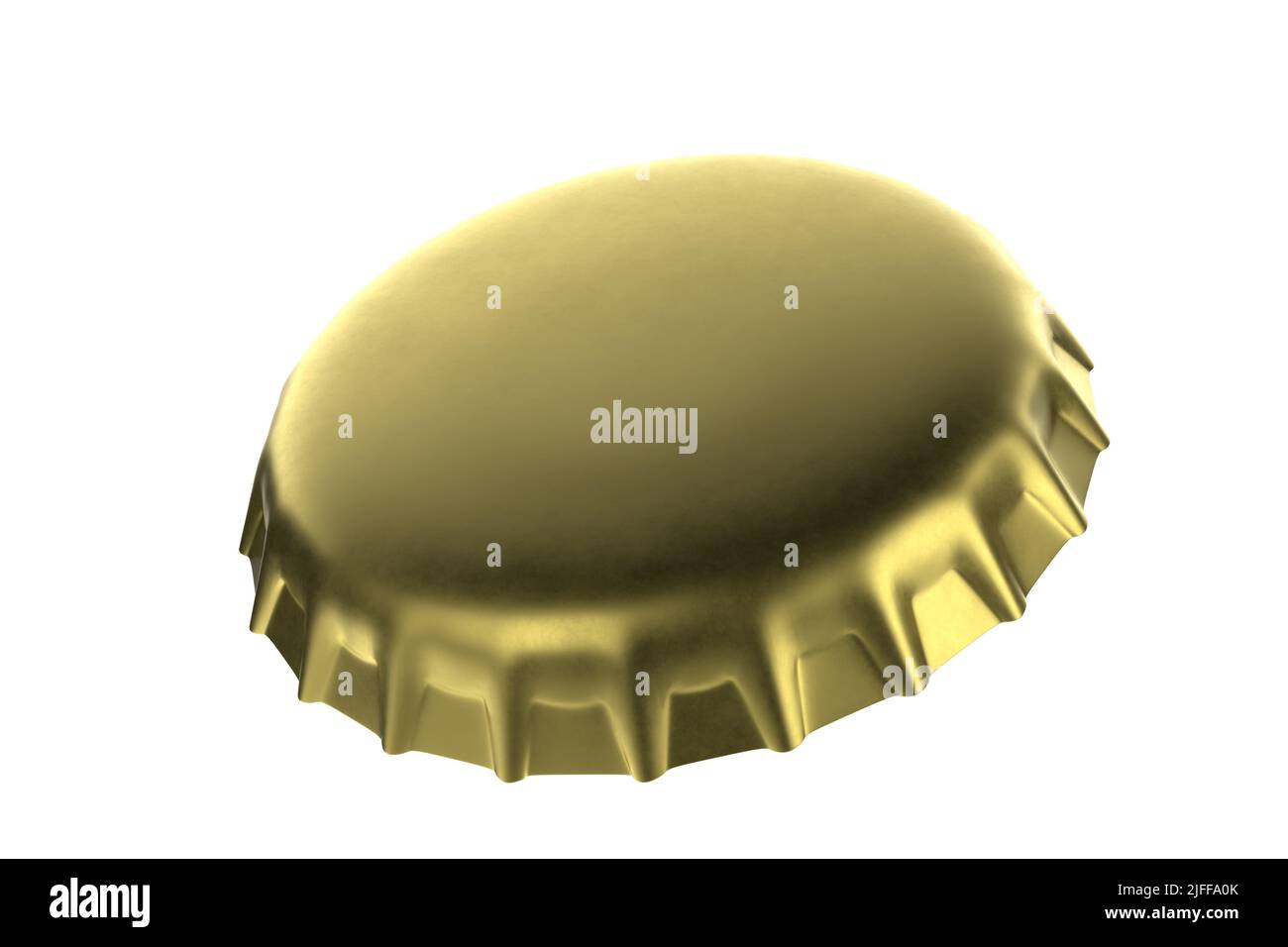 Realistic metal beer bottle cap, alcoholic drink. 3d render Stock Photo ...