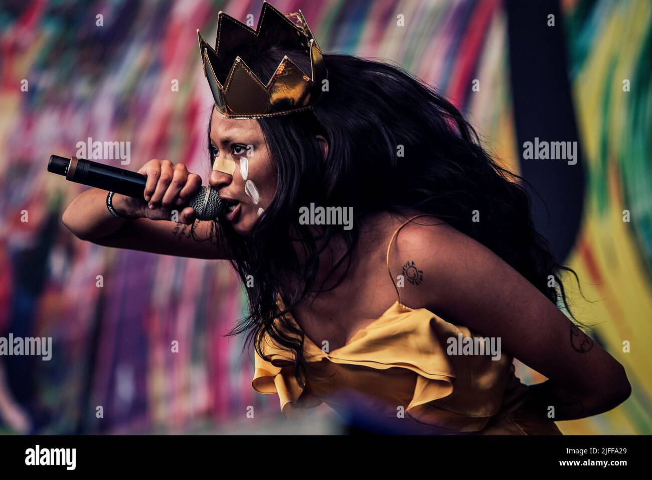 The rapper Joy Nirak Fikile M'Batha performs on stage at the Popaganda ...